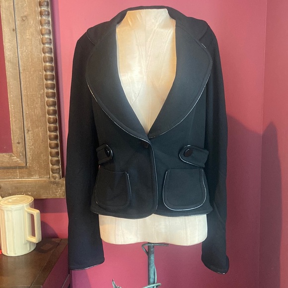 Charles Chang-Lima | Jackets & Coats | Charles Chang Lima Black Patent ...